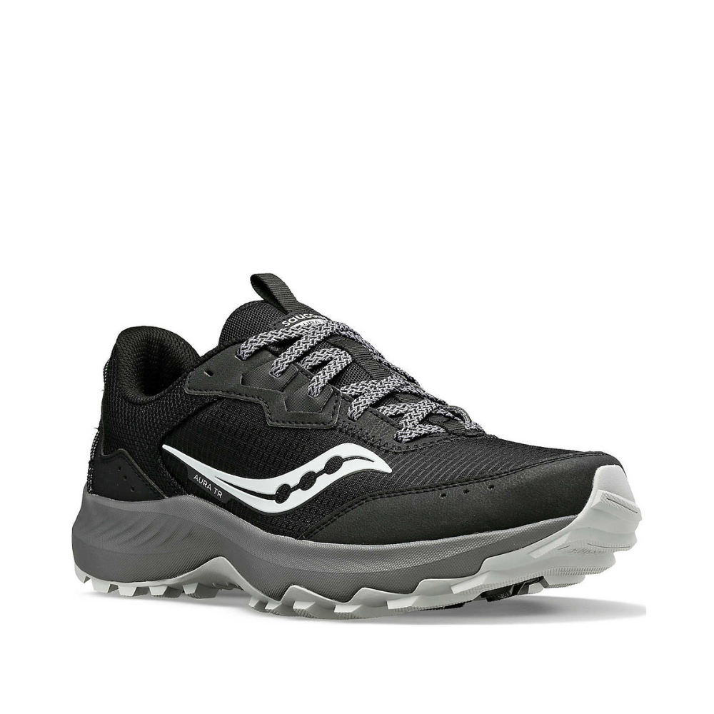 Saucony Men's Aura TR Trail Running Shoes Black Gravel - Runnr