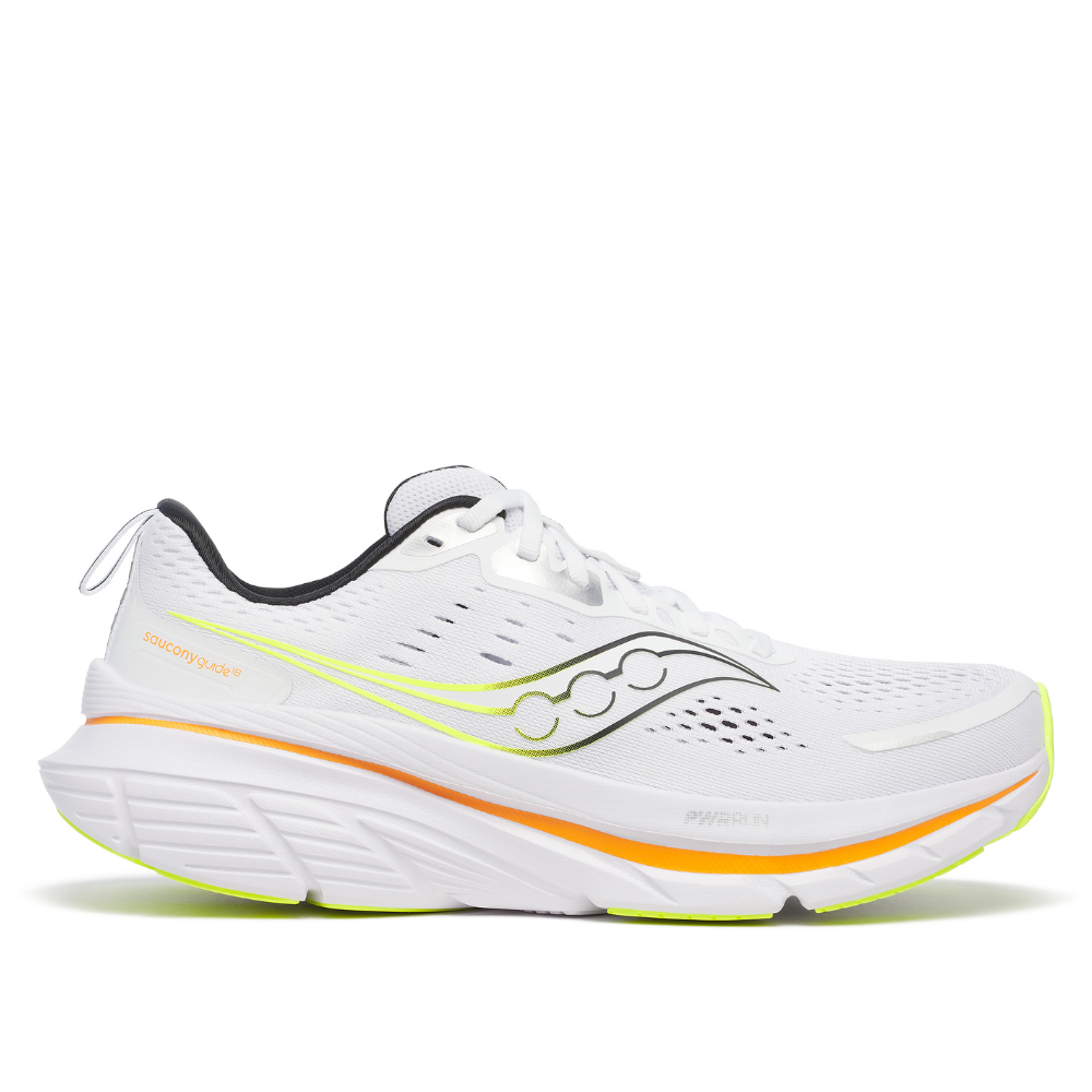 Saucony Men's Guide Wide 18 Running Shoes S20998-131 White Peel - runnr – Runnr